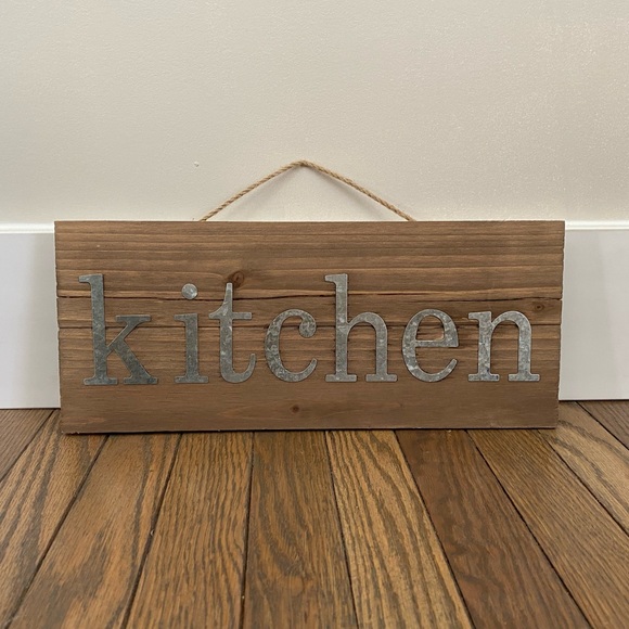 Wall Decor | New Wood Galvanized Metal Kitchen Sign | Poshmark